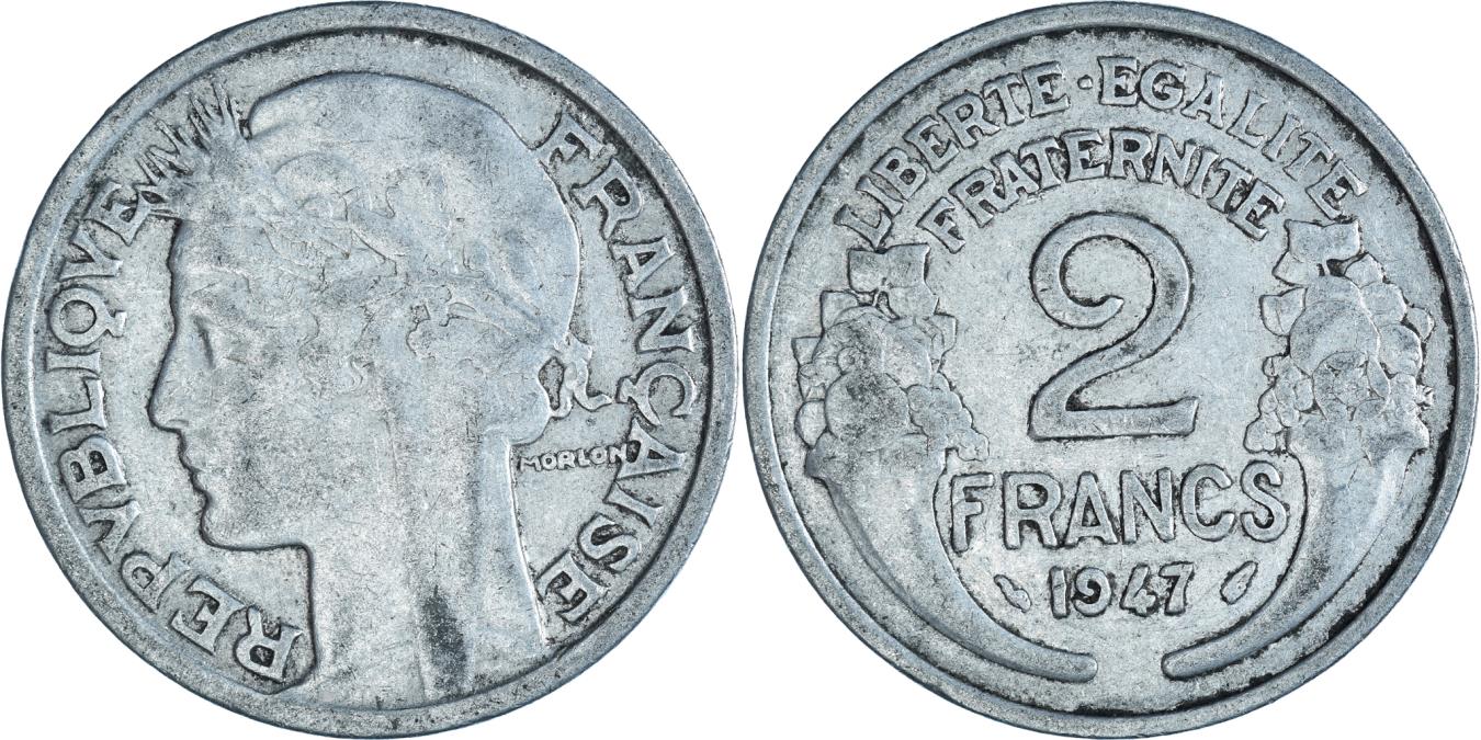 Coin, France, 2 Francs, 1947 | European Coins