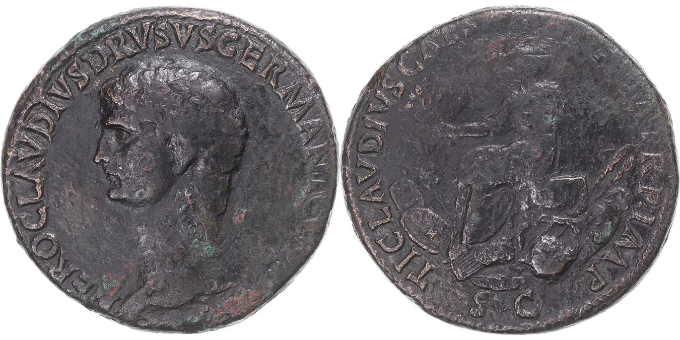 Coin, Nero Claudius Drusus, Sestertius, 41-50, Rome, , Bronze, RIC:93