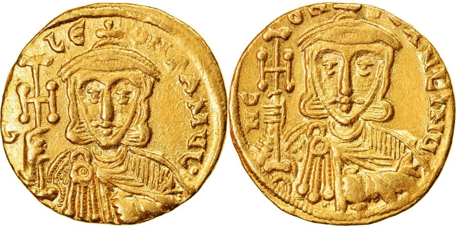 Coin, Leo III, Solidus, 745-750, Constantinople, , Gold, Sear:1550