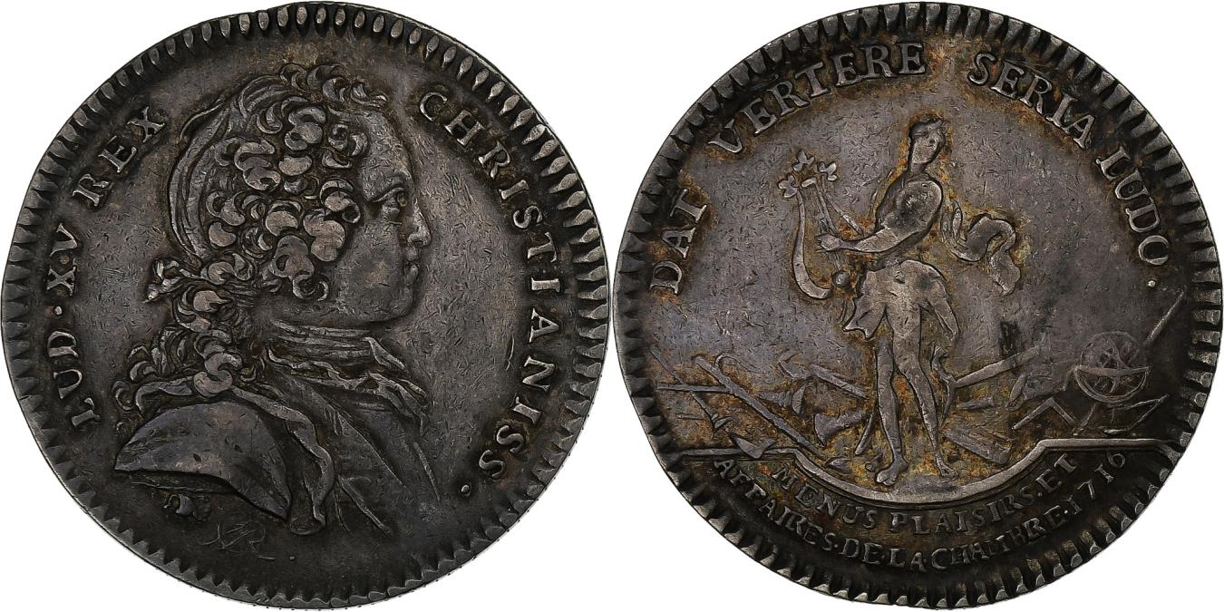 France, Token, Louis XV, Menus Plaisirs du Roi, 1716, Silver,