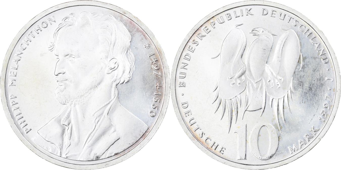 Coin, GERMANY - FEDERAL REPUBLIC, 10 Mark, 1997, Hambourg, , Silver