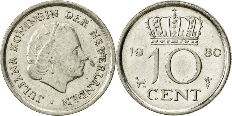 Netherlands, Juliana, 10 Cents, 1980, , Nickel, KM:182 | European Coins