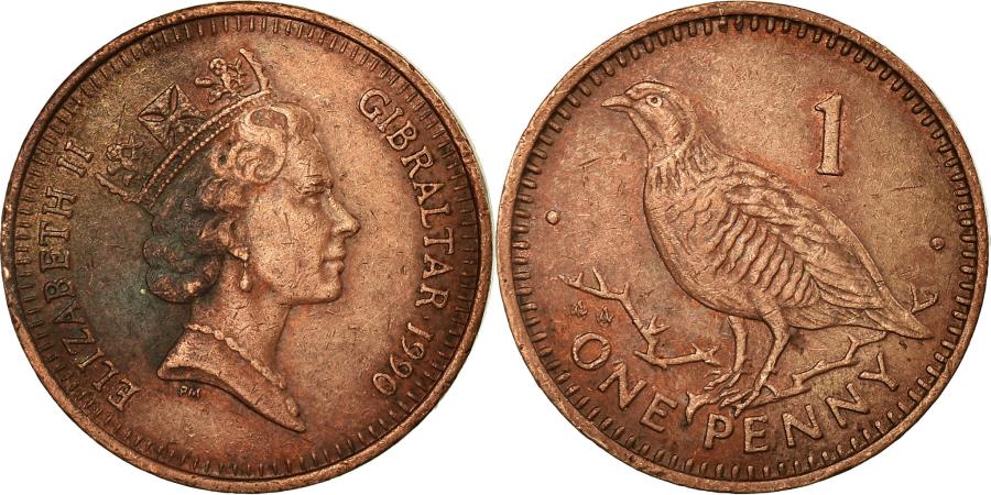 Coin, Gibraltar, Elizabeth II, Penny, 1990, , Bronze, KM:20 | European ...