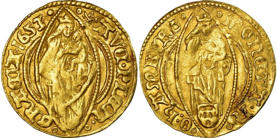 Coin, German States, HAMBURG, Ducat, 1653, , Gold, KM:221 | European Coins