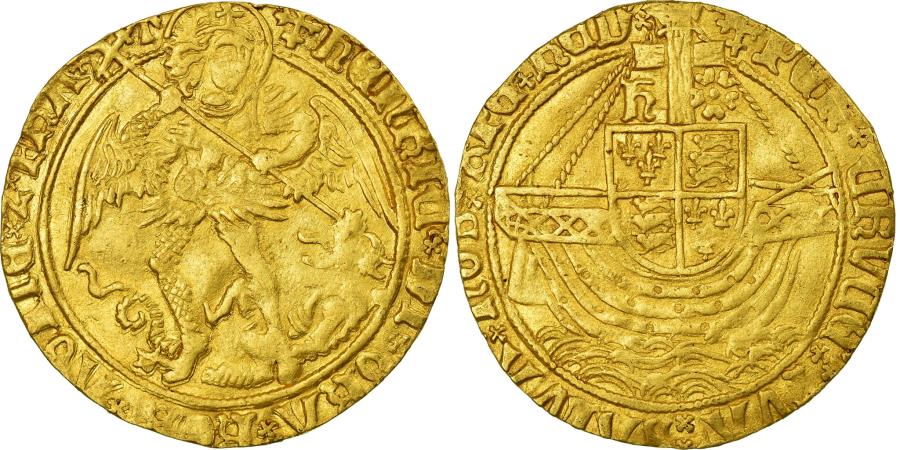 Coin, Great Britain, Henri VII (1485-1509), Gold Angel, 1495-1498, London