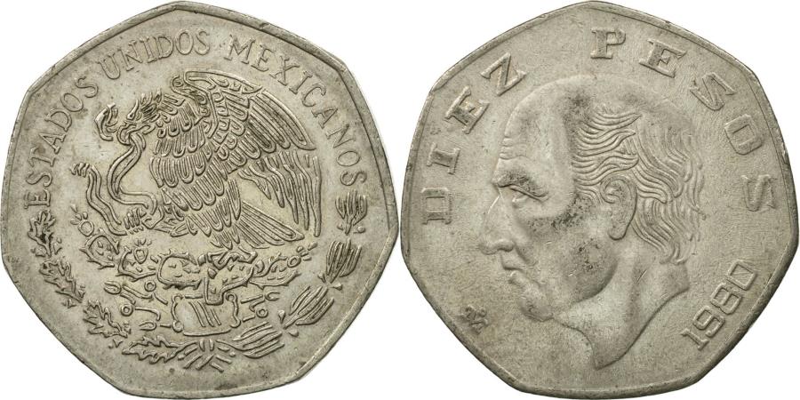 Coin, Mexico, 10 Pesos, 1980, Mexico City, , Copper-nickel, KM:477.2