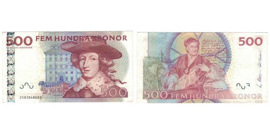 Banknote, Sweden, 500 Kronor, 2001-2006, 2001-2002, KM:66a, AU(55-58)