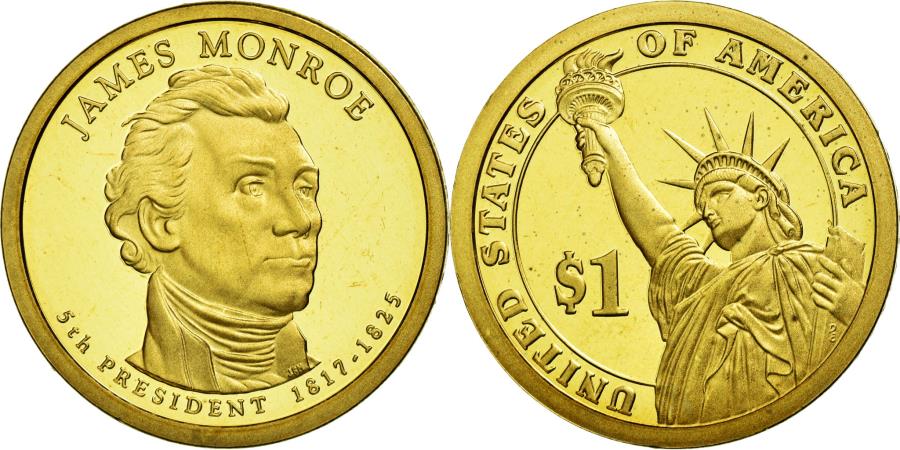 Coin, United States, Dollar, 2008, U.S. Mint, James Monroe, | Dollars