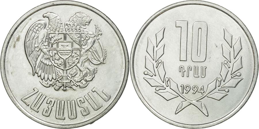 Coin, Armenia, 10 Dram, 1994, , Aluminum, KM:58 | European Coins