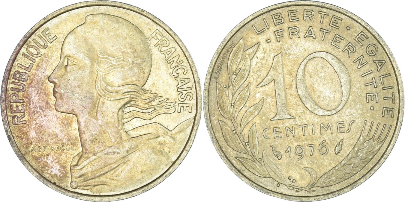 Coin, France, 10 Centimes, 1976 | European Coins