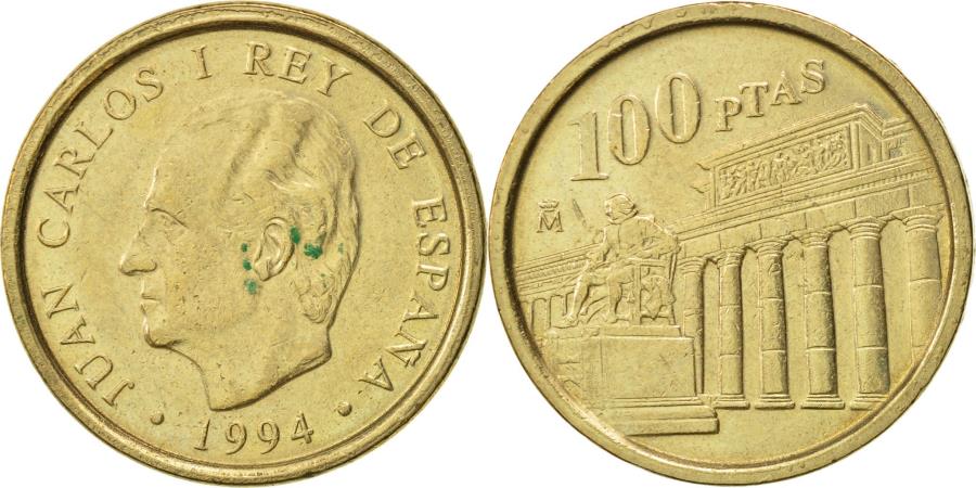 Spain, Juan Carlos I, 100 Pesetas, 1994, Madrid, , Aluminum-Bronze