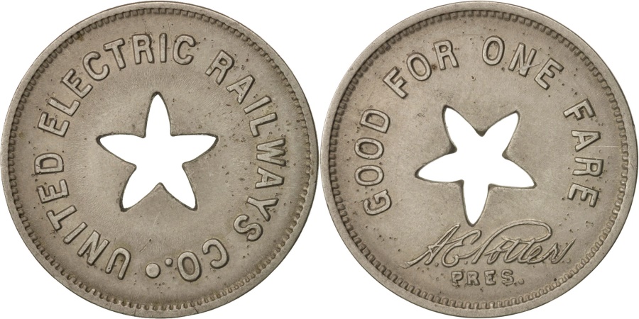 United States, Token, United Electric Railway Company | Tokens & Medals