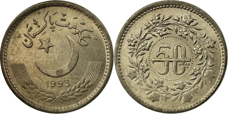 Coin, Pakistan, 50 Paisa, 1993, , Copper-nickel, KM:54 | Asian and ...