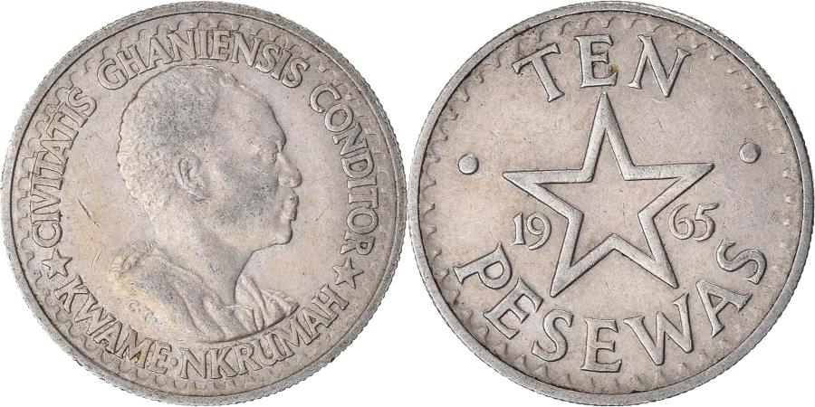 Coin, Ghana, 10 Pesewas, 1965 | African Coins