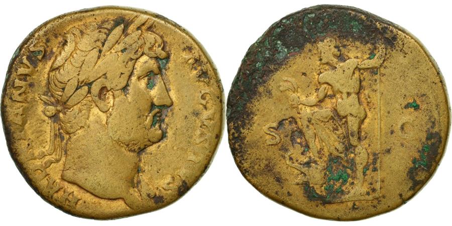 Coin, Hadrian, Sestertius, 125-128, Roma, Rare, , Bronze, RIC:634