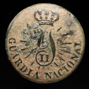 Button Spanish, Guardia Nacional Isabel II - 22 mm. | Ancient Coins