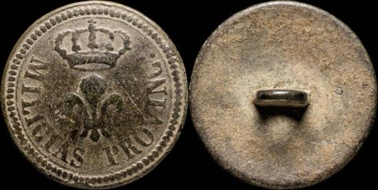 Button Military Spanish, Milicias Provinciales - 22 mm. | Ancient Coins