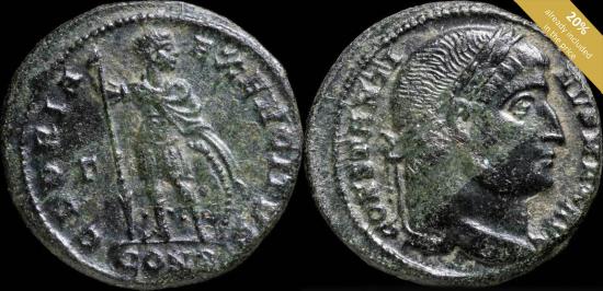 Constantine I - GLORIA EXERCITUS, Constantinople (rare) - 19 mm / 3.17 gr.