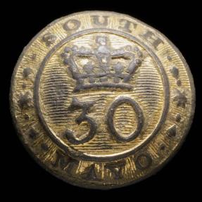 English Button Military, 30 Regiment - 20 mm. | Ancient Coins