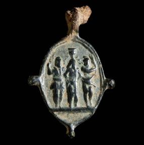 Religious medal XVI-XVII centuries, Flagellation of Christ - 21x14 mm.