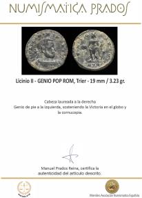 Licinius II - GENIO POP ROM, Trier - 19 mm / 3.23 gr. | Roman Imperial ...