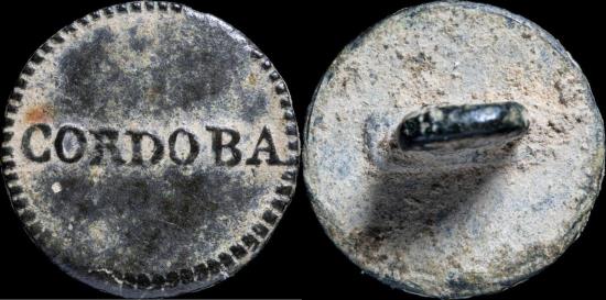 Button Provincial of Cordoba - Spanish army, Napoleonic wars - 15 mm.