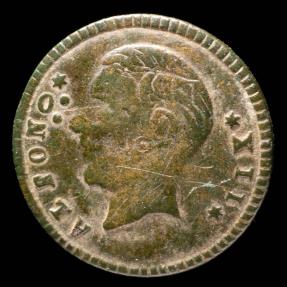 Button Spanish, Alfonso XII - 18 mm. | Ancient Coins