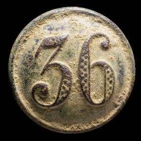 Button Military Spanish, Regiment 36, Napoleonic War - 19 mm.