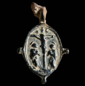 Religious medal XVI-XVII centuries, Flagellation of Christ - 21x14 mm.