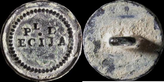 Button Provincial of Ecija - Spanish army, Napoleonic wars - 15 mm.