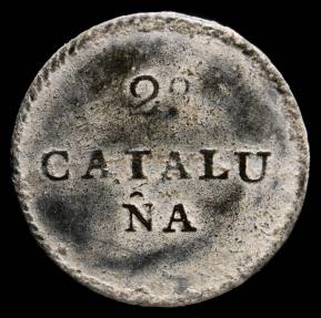 Button Line Infantry Spanish 1815, Regiment 2 Cataluña, 21 mm.