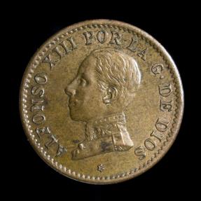 1912, 1 Centimo Alfonso XII (Estrella 2) - 15 mm / 1.04 gr. | Ancient Coins