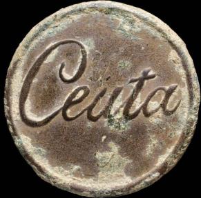 Button Provincial of Ceuta, Spanish army, Napoleonic wars, 23 mm.