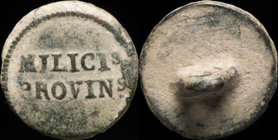 Button Military Spanish, Milicias Provinciales - 15 mm. | Ancient Coins