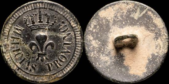 Button Military Spanish, Milicias Provinciales - 22 mm. | Ancient Coins