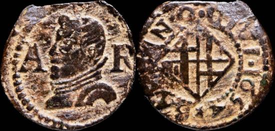 1654, Ardite Philips IV, Barcelona Mint - 17 mm / 1.40 gr. | Ancient Coins