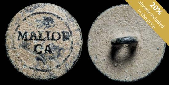 Spanish Button Independence War, Infantry Line Mallorca (1791-1805)-17 mm.