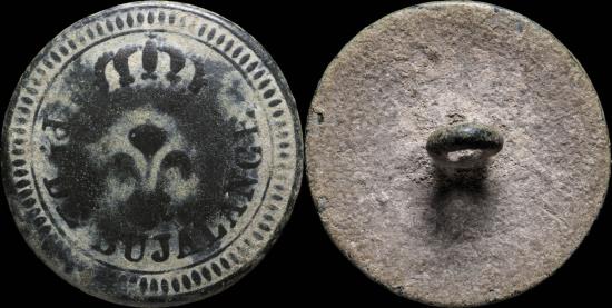 Button Provincial of Bujalance, Spanish army, Napoleonic wars - 22 mm.