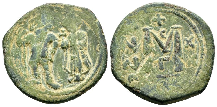CONSTANS II with CONSTANTINE IV (641-668).Constantinople.Follis.
