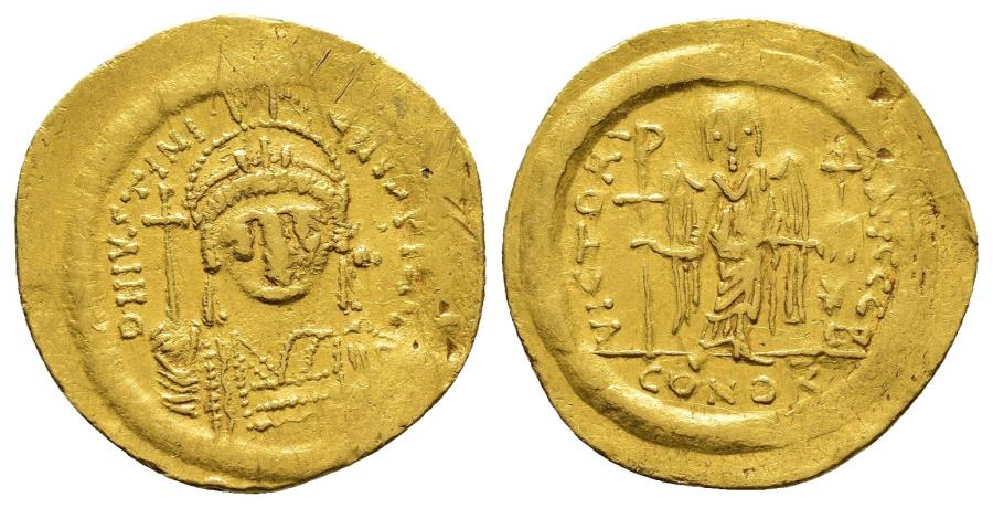 JUSTINIAN I.(527-565).Constantinople.Solidus. | Byzantine Coins
