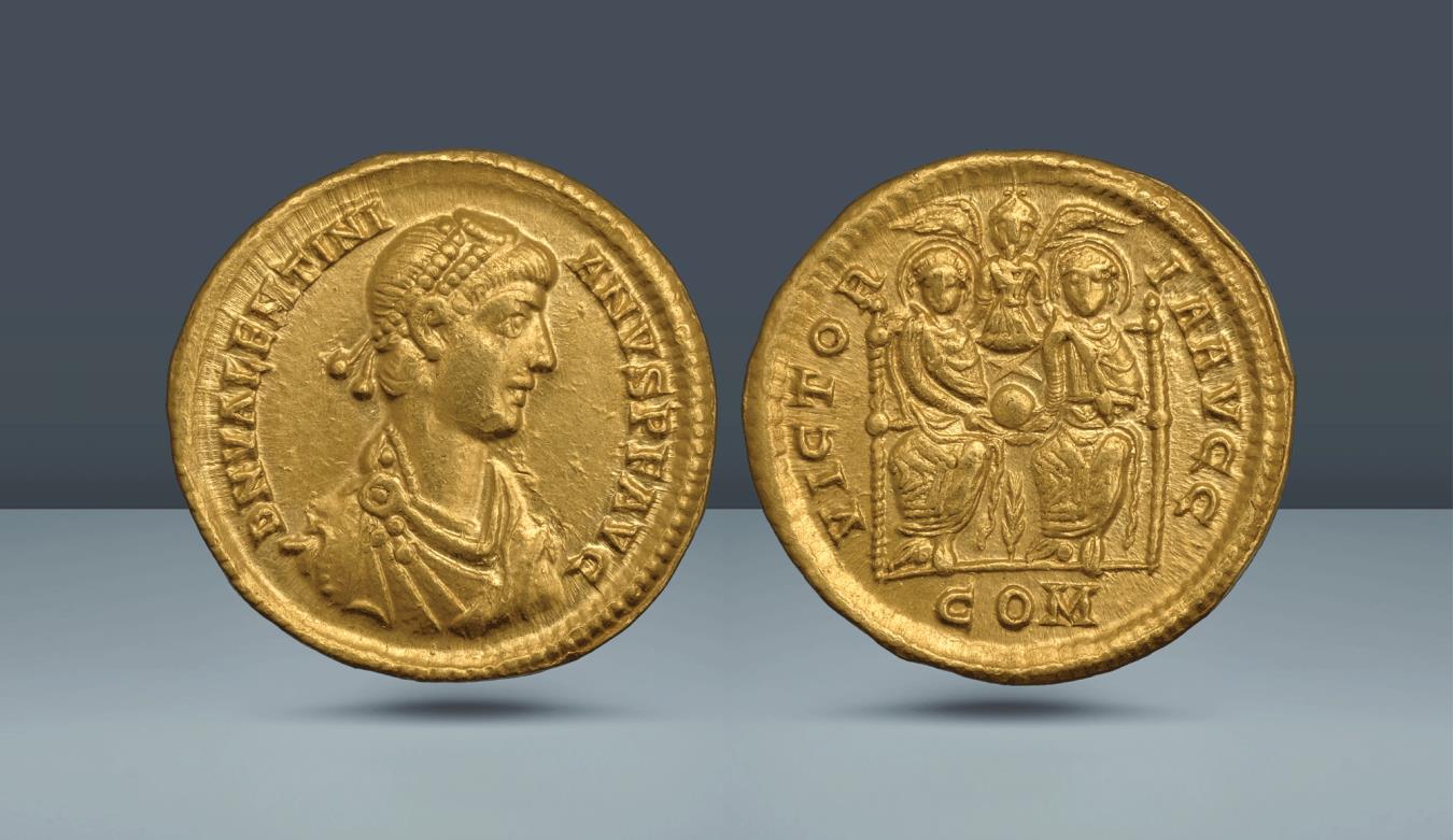 Valentinian II. 375-392 AD. Thessaloniki. AR Solidus | Roman Imperial Coins