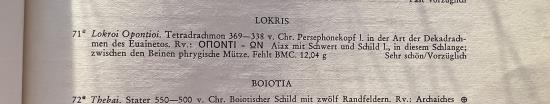 Locris, Lokris Opuntia. c. 369-360 BC, AR Stater. Ex Kricheldorf 5, 20/ ...