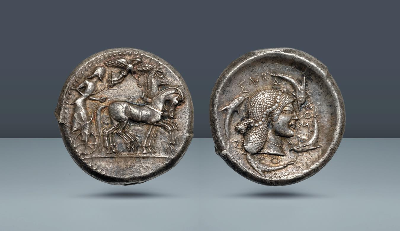 SICILY. Syracuse. Deinomenid tyranny. Struck under Gelon I. Ex ...