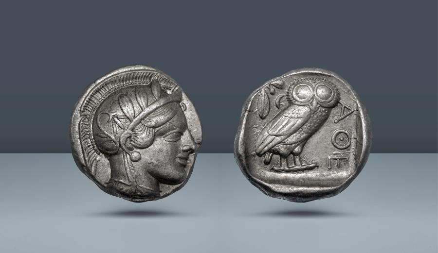 ATTIC. Athens. c. 454-404 BC. AR Tetradrachm. FULL CREST | Greek Coins