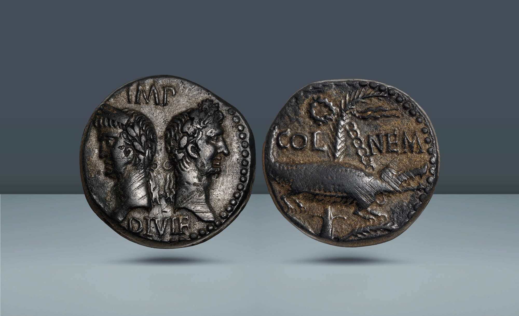 Augustus And Agrippa Coin