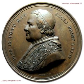 Pope Pius IX Extraordinary Bronze Medal 1869 A XXIV Opening of the ...