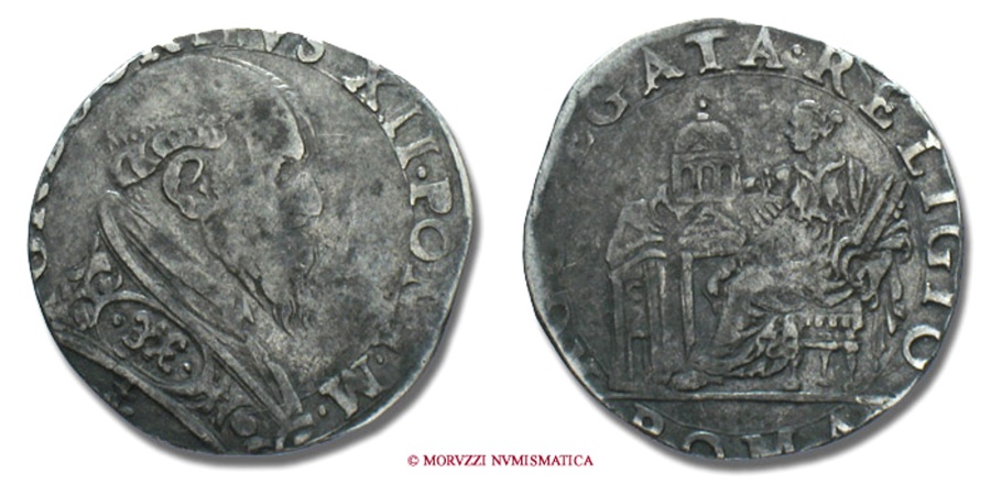 PAPAL STATES GREGORY XIII TESTONE papal coin | European Coins