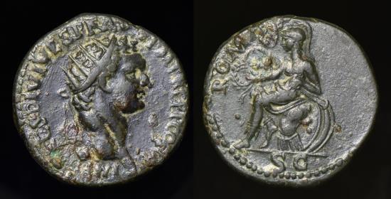 TITUS. Æ. Dupondius. ROME. 79-81 AD Rare. | Roman Imperial Coins