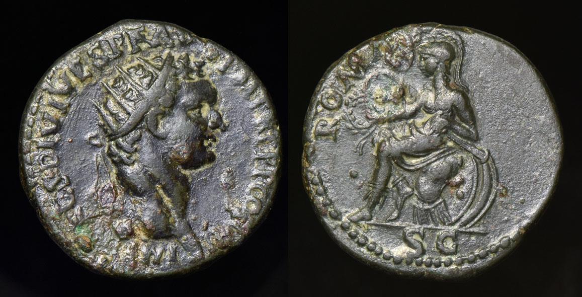 TITUS. Æ. Dupondius. ROME. 79-81 AD Rare. | Roman Imperial Coins