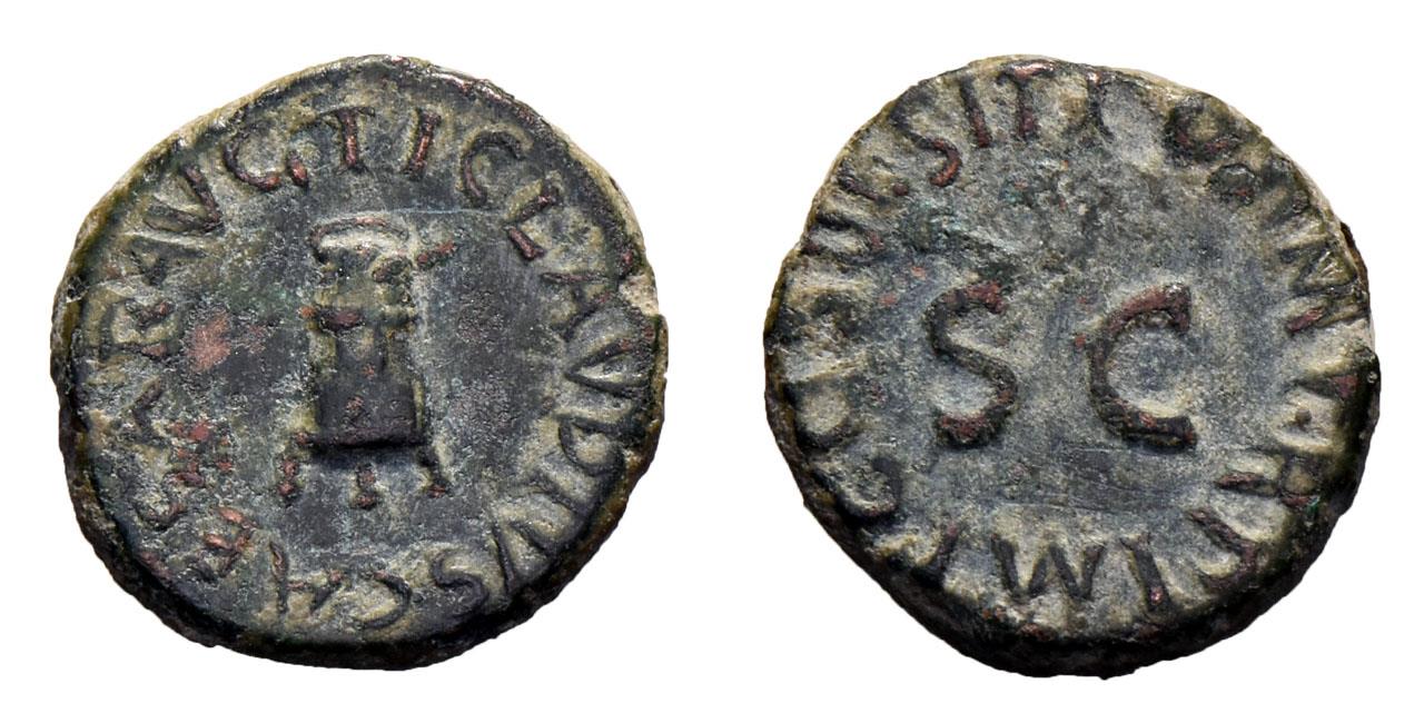 CLAUDIO. Æ. quadrants. MODIUS. 41 AD | Roman Imperial Coins